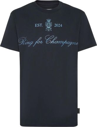 Philipp Plein t-shirt Stones à broderies - Bleu