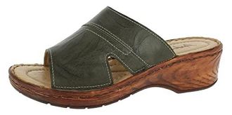 Andrea Conti Mules pour Femme, Olive, 39 EU