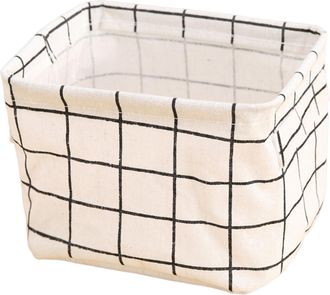 Generic Zusammenklappbarer Stoff-Aufbewahrungsw&uuml;rfel-Organizer mit Griffen. Faltbare Stoff-Aufbewahrungsw&uuml;rfelbox f&uuml;r Kinder (White, One Size)