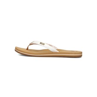 Reef Wei&szlig;e Leder Look Kissen Hausschuhe - - Shoes - Damen - Wei&szlig; - 41 EU
