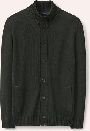 Walbusch Strickjacke Herren Strick-Blouson mit Merinowolle Stehkragen, modern, pflegeleicht