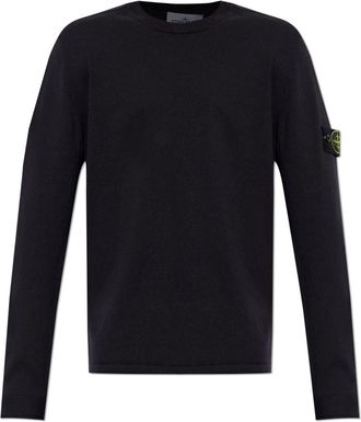 Stone Island Homme, Pulls, Noir, Taille: 2XL Pull avec &eacute;cusson logo