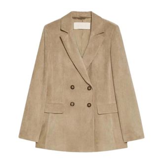 iBlues Samt-Blazer - - Jackets - Damen - Beige - M