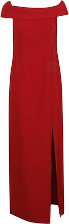 Lauren Ralph Lauren Robe Au Genou - Rouge