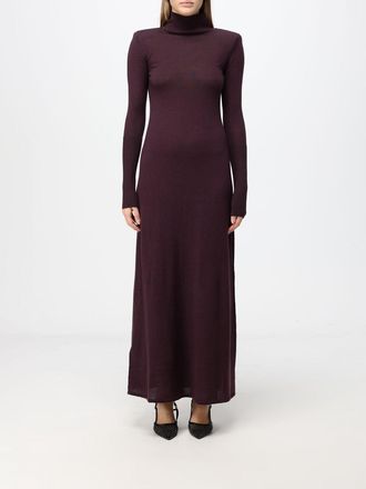 Pinko Robe midi en maille de laine &agrave; col roul&eacute; et coupe slim