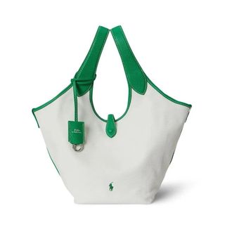 Polo Ralph Lauren Play Canvas-Leder Gro&szlig;e Tote Bag - - Bags - Damen - Wei&szlig; - ONE SIZE