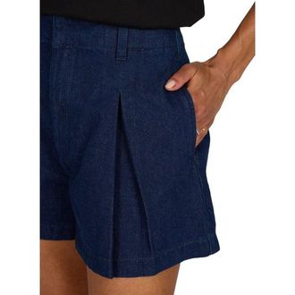 Calvin Klein Short pliss&eacute; en denim de coton