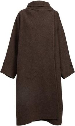 Le 17 Septembre Manteau long ample en laine m&eacute;lang&eacute;e