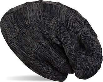 styleBREAKER Bonnet tricot&eacute; Checked Beanie en Laine Fine Chaude avec Un Motif tress&eacute; et Une Doublure int&eacute;rieure Polaire tr&egrave;s Douce, Unisexe 04024090, Couleur:Bleu 