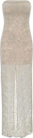 Rotate Rotate Birger Christensen, Femme, Robes, Gris, Taille: 38 FR Robe Midi en Dentelle