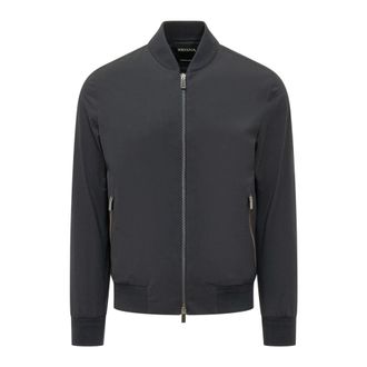Ermenegildo Zegna Homme, Vestes, Noir, Taille: XL Blouson zipp&eacute; Leggerissimo en laine et soie