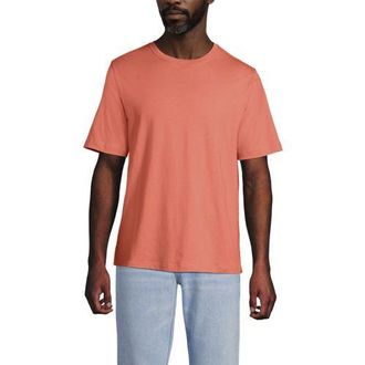 Lands End Super-T Kurzarm-Shirt, Classic Fit, Herren, Gr&ouml;&szlig;e:56-58 regular, Rot, Baumwolle, by Lands End