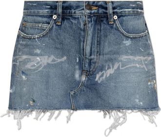 Balenciaga Jeansshorts mit Vintage-Effekt - - Shorts - Damen - Blau - W27