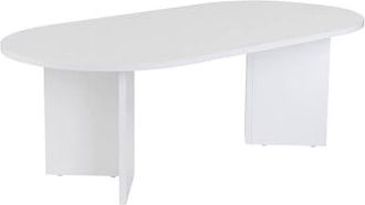 Dmora Couchtisch Parrano 119x60x40h cm Wei&szlig; Zeitschriftenhalter