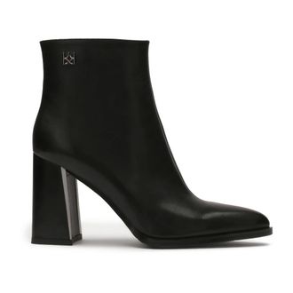 Kazar Klassische schwarze Stiefel auf einem verzierten Pfosten - - Shoes - Damen - Schwarzk - 40 EU