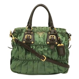 Prada Sac &agrave; main Tessuto Pre-owned - Femme - Pre-owned - Vert - Taille: ONE Size