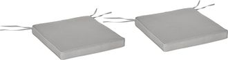 OUTSUNNY 2er-Set Stuhlkissen Gartensessel Abnehmbare Sitzkissen F&uuml;llung 5 cm Stoff Polyester Abm. 45L x 45l cm Hellgrau