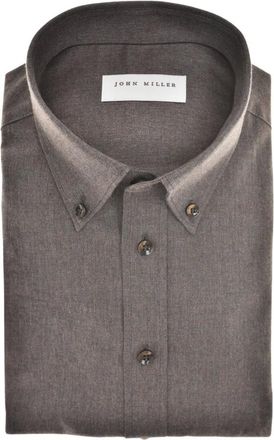 John Miller Homme, Chemises, Brun, Taille: XL Chemise Business Coupe Ajust&eacute;e