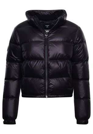 Superdry Damen Luxe Alpine Daunenjacke mit Wattierung Schwarz 44