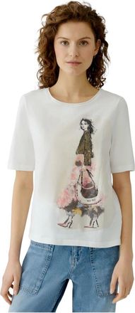 Oui Femme, Tops, Blanc, Taille: 42 FR T-Chemises