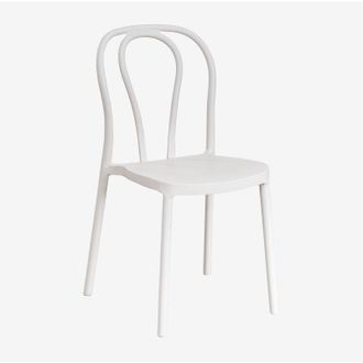 Sklum Sklum - 2er-Set stapelbare Gartenst&uuml;hle aus Polypropylen Mizzi Gardenia Wei&szlig;