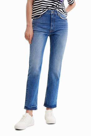 Desigual Womens Denim_ENRIET 5053 Casual Pants, Blue, 34