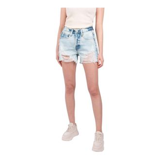 Frame Denim Relaxed Short Reverse Side Talia Combo - - Shorts - Damen - Blau - W24