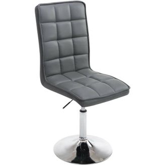 Clp Chaise de salle &agrave; manger Peking V2 similicuir avec pied trompette Gris