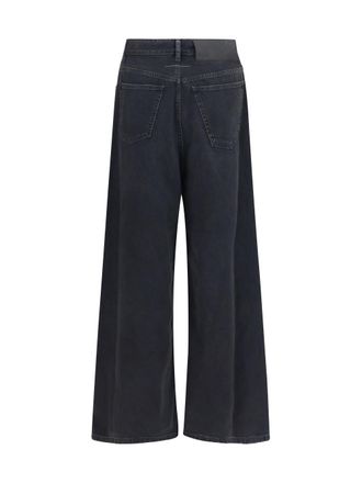 Maison Margiela Womens Straight-Leg Stretch Denim Jeans Black Cotton; Elastane