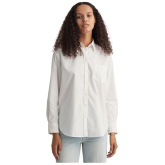 GANT Relaxed Fit Baumwoll-Popelinehemd - - Blouses & Shirts - Damen - Wei&szlig; - S