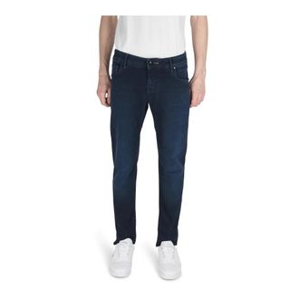 Hand Picked Tiefblaue Slim Fit Baumwolljeans - - Jeans - Herren - Blau - W38