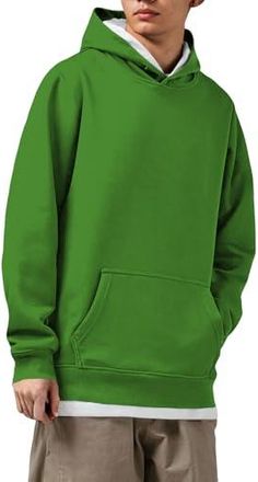 Generic Sweat &agrave; capuche l&eacute;ger uni pour homme - Automne et hiver - Tendance - Manches longues - Coupe ample - Confortable - Pour entra&icirc;nement int&eacute;rieur et ext&eacute;