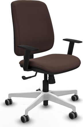 Piqueras y Crespo Armlehnenstuhl, ausgestattet mit Sincro 4 Positionen und injiziertem Schaum. Mit Rollen von 65 mm Parkett. Dunkelbraun