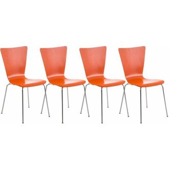 Clp Lot de 4 chaises Aaron Orange
