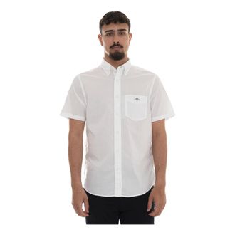 GANT Homme, Chemises, Blanc, Taille: 2XL Chemise &agrave; manches courtes