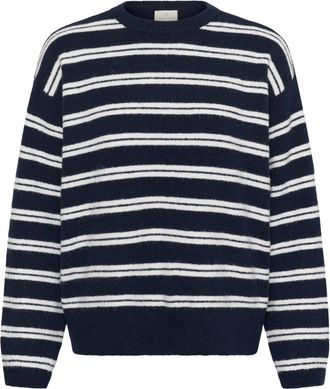Kaffe Rundhals-Strickware - - Knitwear - Damen - Blau - XL