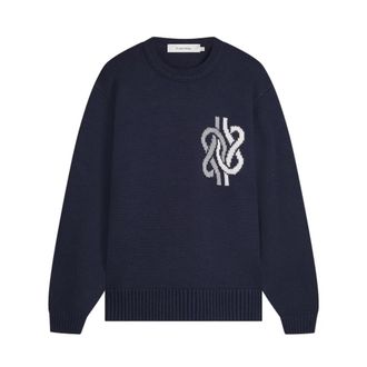 Filling Pieces Knit Sweater Knot - - Knitwear - Herren - Blau - L