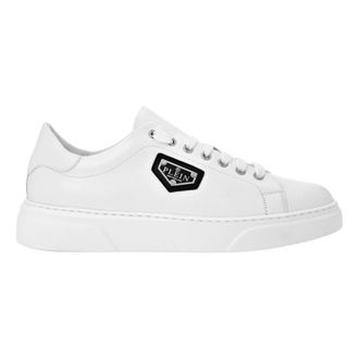 Philipp Plein unisex, Chaussures, Blanc, Taille: 35 EU Lo-Top Baskets Iconic Plein