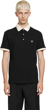 Valentino Polo Shirt With Vgold Logo