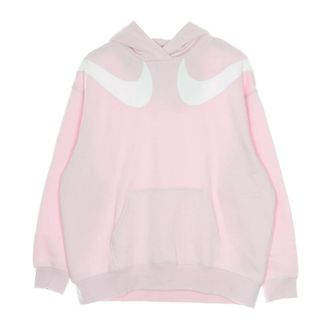Nike Femme, Sweatshirts et sweats &agrave; capuche, Rose, Taille: 42 FR Sweat &agrave; capuche en polaire rose Regal avec Swoosh