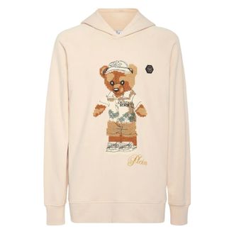 Philipp Plein Homme, Sweatshirts et sweats &agrave; capuche, Beige, Taille: XS SweaT-shirts &agrave; capuche