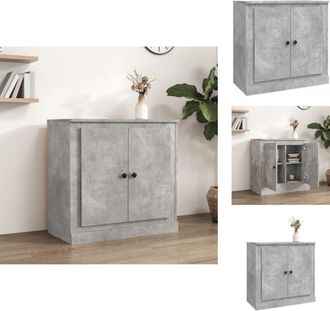 vidaXL Sideboard Betongrau 70x35,5x67,5 cm Holzwerkstoff - Sideboard - Wohnzimmermöbel - Holzmöbel - Grau - Regal