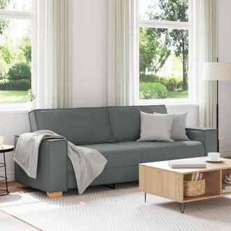 vidaXL Canap&eacute; 3 places Gris fonc&eacute; 180 cm Tissu Vidaxl