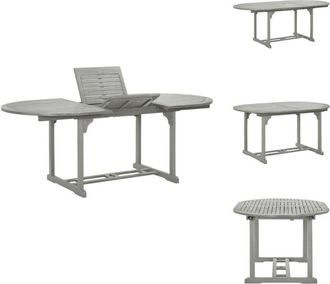 vidaXL Gartentisch Grau 200x100x75 cm Massivholz Akazie - Gartentisch - Esstisch - Akazienholz - Outdoor M&ouml;bel - Wetterfest