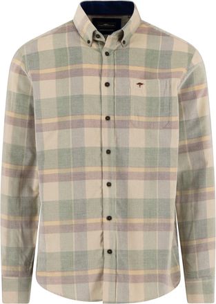 Fynch-Hatton Hemd aus Baumwolle mit mehrfarbigem Karomuster und Button-Down-Kragen Dark Leaf/XXL