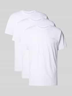 Tom Tailor Regular Fit T-Shirts mit Logo-Schriftzug im 3er-Pack