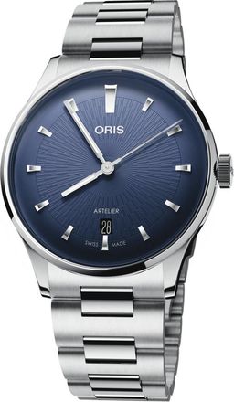 Oris Artelier Date 38mm Automatik Edelstahl Blau Herrenuhr 01 733 7810 4055-07 8 20 20