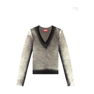 Diesel V-neck Strickware - - Knitwear - Damen - Grau - L