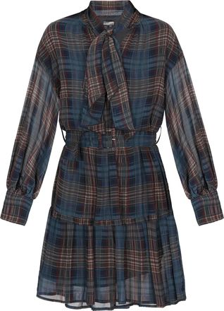 Dreimaster Dreimaster Kleid Frauen grau kariert
