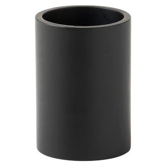 Gedy Brenda Porte-Brosse &agrave; Dents, r&eacute;sine, Noir Mat, 7 x 7 x 10